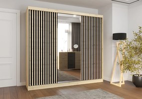 IDZ Šatní skříň WERONA 3D, 233 cm Dub Artisan/Černá