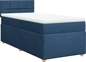 Box spring postel s matrací modrá 80x200 cm textil 3288813