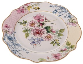 Porcelánový dezertní talíř Roses, 19,2 cm