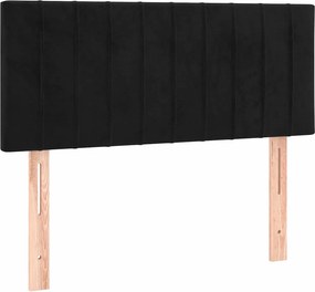 Čelo postele s LED černé 90x5x78/88 cm samet 3121888