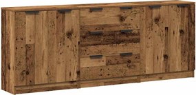 Příborníky 3 ks old wood 60 x 30 x 70 cm kompozitní dřevo 3329225