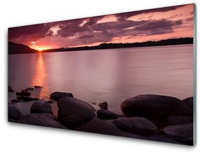 akrylový obraz Moře Kameny Krajina 100x50 cm