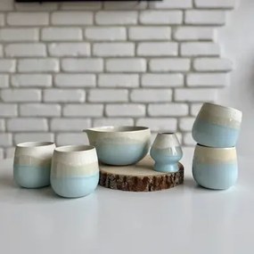 Goodwei Fuji Blue / Sada keramických šálků / 4 ks / 200 ml