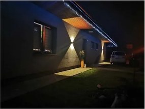 Venkovní nástěnné LED svítidlo MANTRA DAVOS tmavě šedá 3000K IP54 2x6W