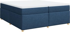 Box spring postel s matrací modrá 200x200 cm textil 3285407