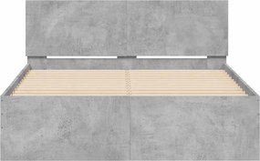 Rám postele s čelem betonově šedý 120 x 200 cm 3207493