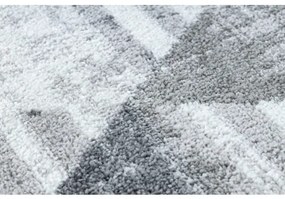koberec POLI 9051A Geometrický, trojúhelníky bílá / šedá velikost 160x220 cm | krásné koberce cz