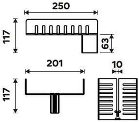 Nimco Police na sklo sprchového koutu -
