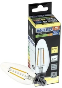 LED žárovka E14 McLED 2,2W (25W) teplá bílá (2700K) svíčka ML-323.031.87.0