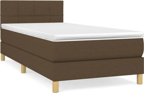 Box spring postel s matrací tmavě hnědá 80x200 cm textil 3140572