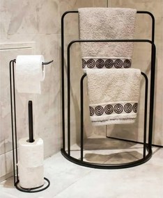 Bathroom Solutions Stojan na ručníky 49,5 x 75 cm kov černý [442472]