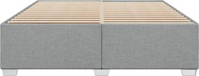 Rám postele bez matrace světle šedý 200 x 200 cm textil 3284499