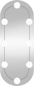 Nástěnné zrcadlo s LED osvětlením 20 x 50 cm sklo oválné 3189159