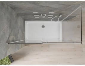 Mexen Omega sprchový kout s posuvnými dveřmi 140 x 70 cm, 8mm čiré sklo-chromový profil + sprchová vanička, 825-140-070-01-00-4010