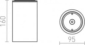 RED R14210 DUNE E27 stropní bílá 230V E27 9W IP65 - RED - DESIGN RENDL
