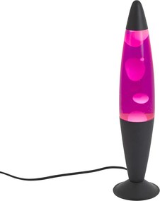 Lávová lampa růžová s bílým voskem vč. LED - Molten Lava