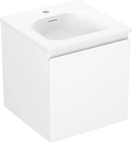 Mexen Orio, koupelnová skříňka 45 cm s umyvadlem Vela, 1 zásuvka, bílá matná, 91A10-04547-1-BF01-W23M01