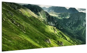Obraz horské krajiny (100x40 cm)