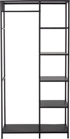 Černý kovový stojan na oblečení 90x183x40 cm Valde – Bloomingville