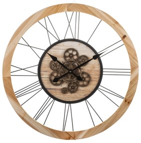 Dřevěné hodiny s ozubenými kolečky 138616