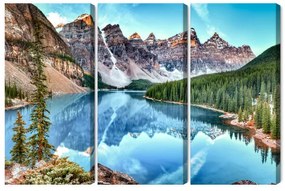 Vícedílný obraz Jezero Moraine V Národním Parku Banff, Kanada Nedostatek Nedostatek Přírodní plátno 180x120