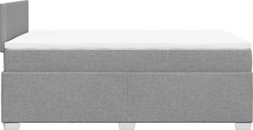 Box spring postel s matrací světle šedá 120x190 cm textil 3285820