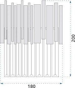 Toolight - nástěnná lampa křišťálová E27 60W APP602-W, zlatá, OSW-08914