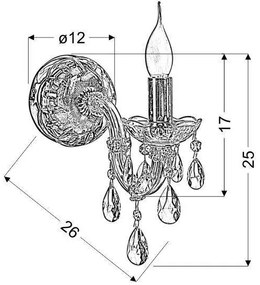 Nástěnné svítidlo MARIA TERESA 1xE14/40W/230V