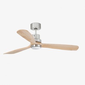 FARO 33560DC LANTAU L LED, nikl/borovice, stropní ventilátor s DC motorem - FARO