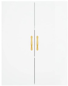 Skříň highboard lesklá bílá 69,5 x 34 x 180 cm kompozitní dřevo,  3195717