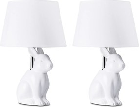 2x Stolní Lampička Na Psací Stůl Noční Králík Led Stojící Konsimo Lepus