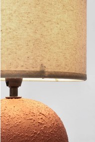 Keramická stolní lampa v terakotové barvě s textilním stínidlem (výška 32 cm) Irvin – Yes Everyday