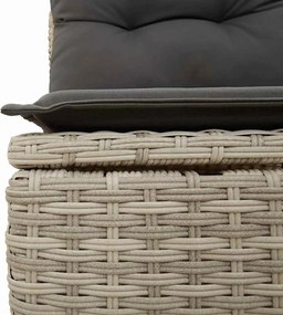 Set pohovek 6 ks 5-Počet míst Světle šedá polyratan 3346262