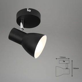 Briloner 10698889 - Nástěnné bodové svítidlo 1xE14/25W/230V černá
