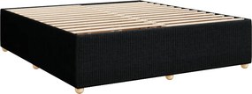 Rám postele bez matrace černý 200 x 200 cm textil 3284965