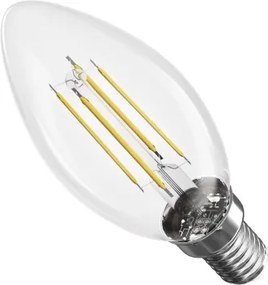 LED žárovka Filament svíčka, E14, 3,4 W (40 W) , 470 lm