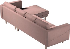 Potah na pohovku IKEA Norsborg 4-místná se šezlongem barva růžová látka pletený vzor
