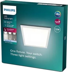 Philips Superslim Touch CL560 12W 30cm bílá / stropní LED panel / hran