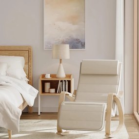 houpací křeslo, lenoška Songmics SWING nosnost 150kg, 67x115x91cm, béžová