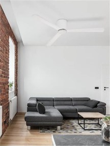 NV 9952325 Stropní ventilátor DELL tělo z hliníku matná bílá 3ABS dřevěné listy - NOVA LUCE