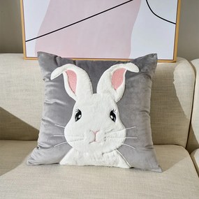 Dekorativní povlak na polštářek - roztomilá zvířátka (45x45 cm) Varianta: šedý králík