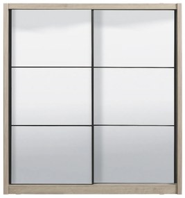 Zrcadlová skříň s posuvnými dveřmi Debby 215 - dub šedý