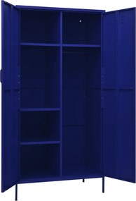 Šatní skříň námořnická modř 90 x 50 x 180 cm ocel 336244