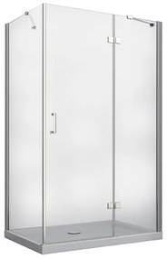 Besco Obdélníkový sprchový kout VIVA R 100x80 (120x80, 120x90), výška 195 cm Rozměry (cm): 100x80, Barva profilů a typ výplně: profily: chrom, výplň: transparent, Orientace: Pravá