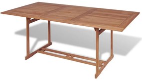 vidaXL Zahradní stůl 180 x 90 x 75 cm masivní teakové dřevo