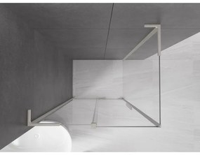 Mexen Velar L, sprchový kout s posuvnými dveřmi 100 x 120 cm, 8mm čiré sklo, broušená ocel, 871-100-120-03-97