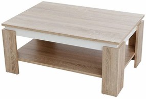 Konferenční stolek Tim, dub sonoma/bílý