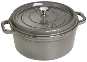 Staub Cocotte hrnec kulatý 28 cm/6,7 l šedý, 1102818