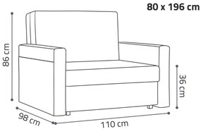 FN Rozkládací křeslo Vivian Mel I růžová/šedá