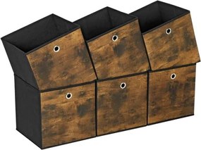 Skládací úložné boxy, sada 6 kostek